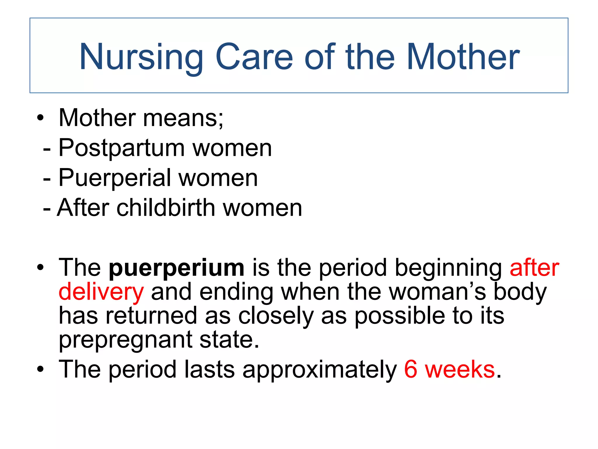 1 care of postpartum | PPTX