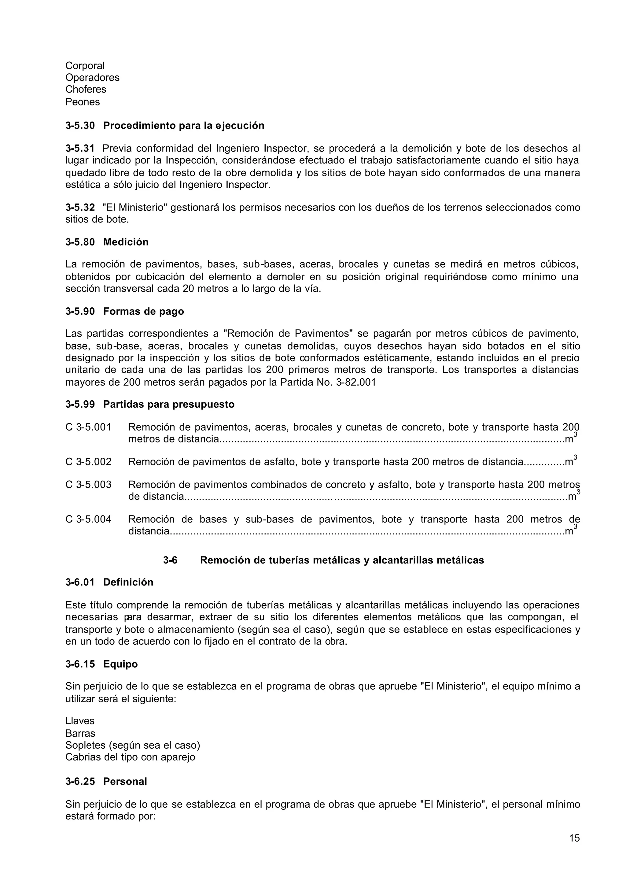 Covenin Carreteras Parte I Especificaciones 2000 1-1987 | PDF