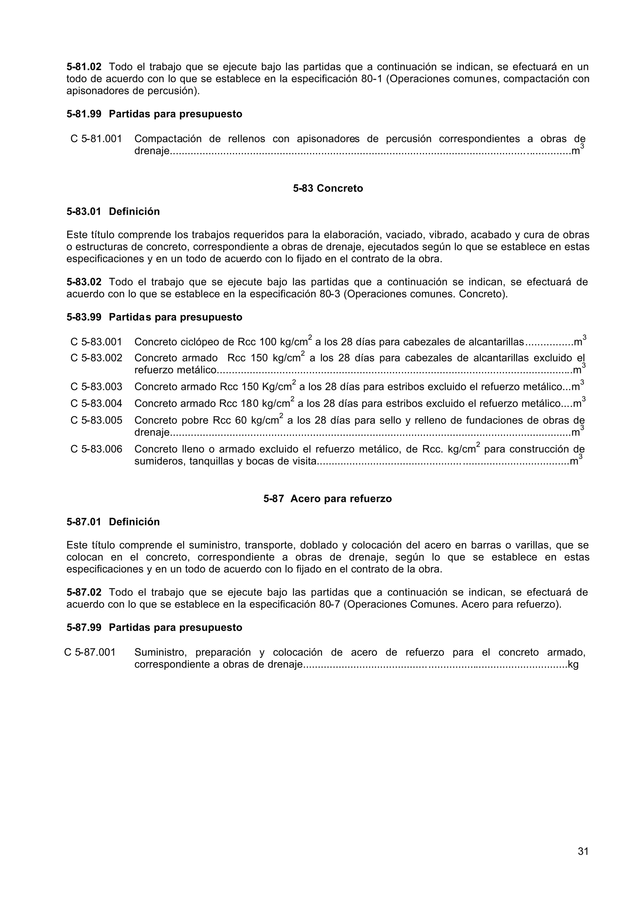 Covenin Carreteras Parte I Especificaciones 2000 1-1987 | PDF