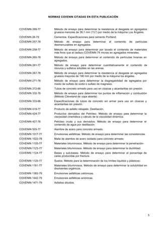 Covenin Carreteras Parte I Especificaciones 2000 1-1987 | PDF