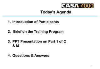 1 CASA Presentation - Part 1 recieved during training | PPT
