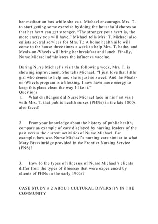 1CASE STUDIESCASE # 1 About History of Public Heal.docx