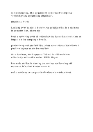 1 Case Study #23 Is Yahoo!’s Business Model .docx | Web Development ...