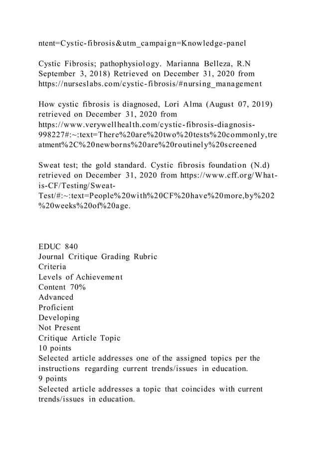 1Case Study Cystic FibrosisCystic Fibrosis Case Study | DOCX