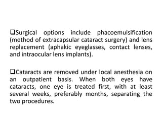 Cataract - Easy PPT for Nursing Students | PDF