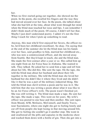 1Cathedral” by Raymond Carver (1981)This blind man, an old .docx