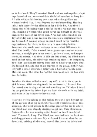 1Cathedral” by Raymond Carver (1981)This blind man, an old .docx