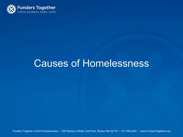 #1 Causes Of Homelessness | PPT