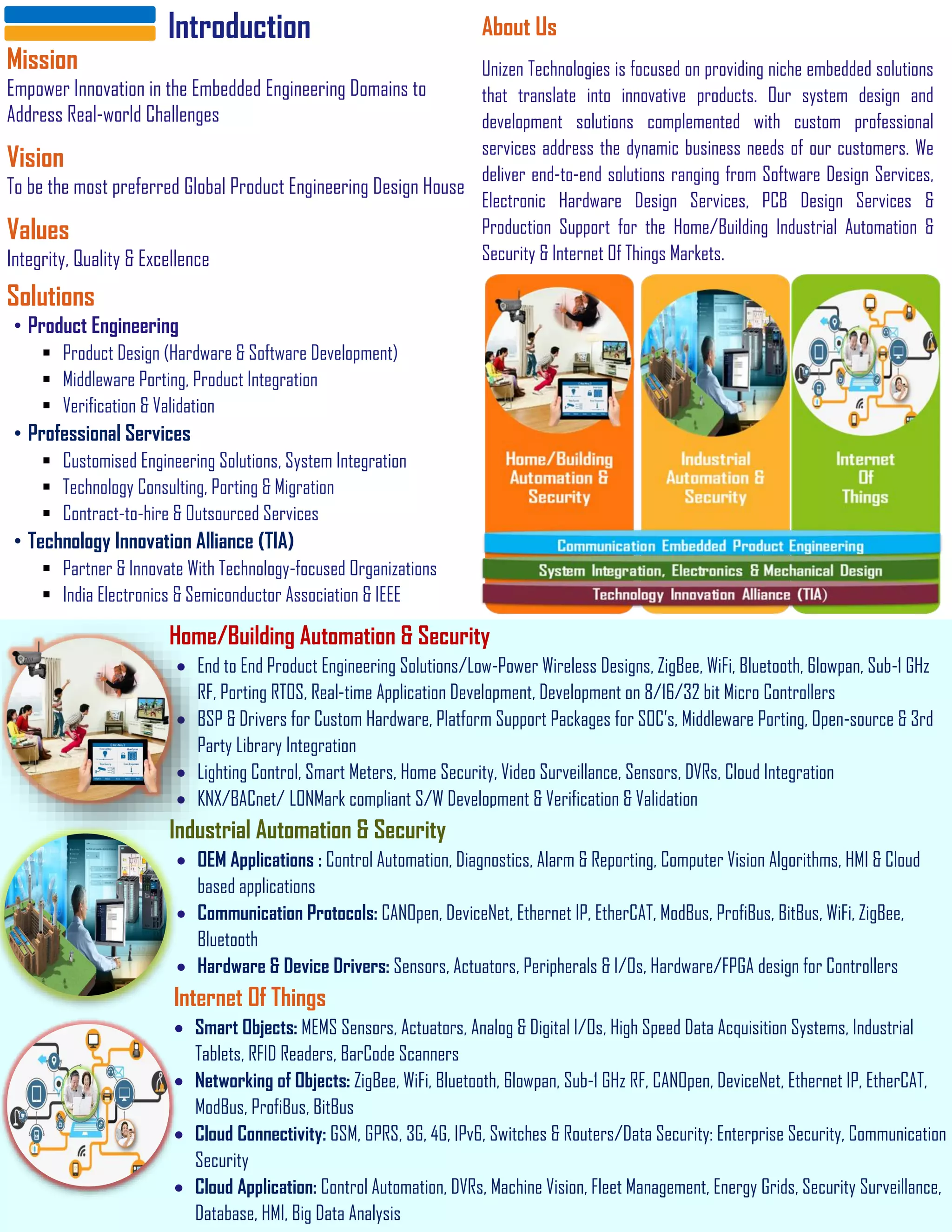 Unizen Smart Automation Brochure-2015 | PDF