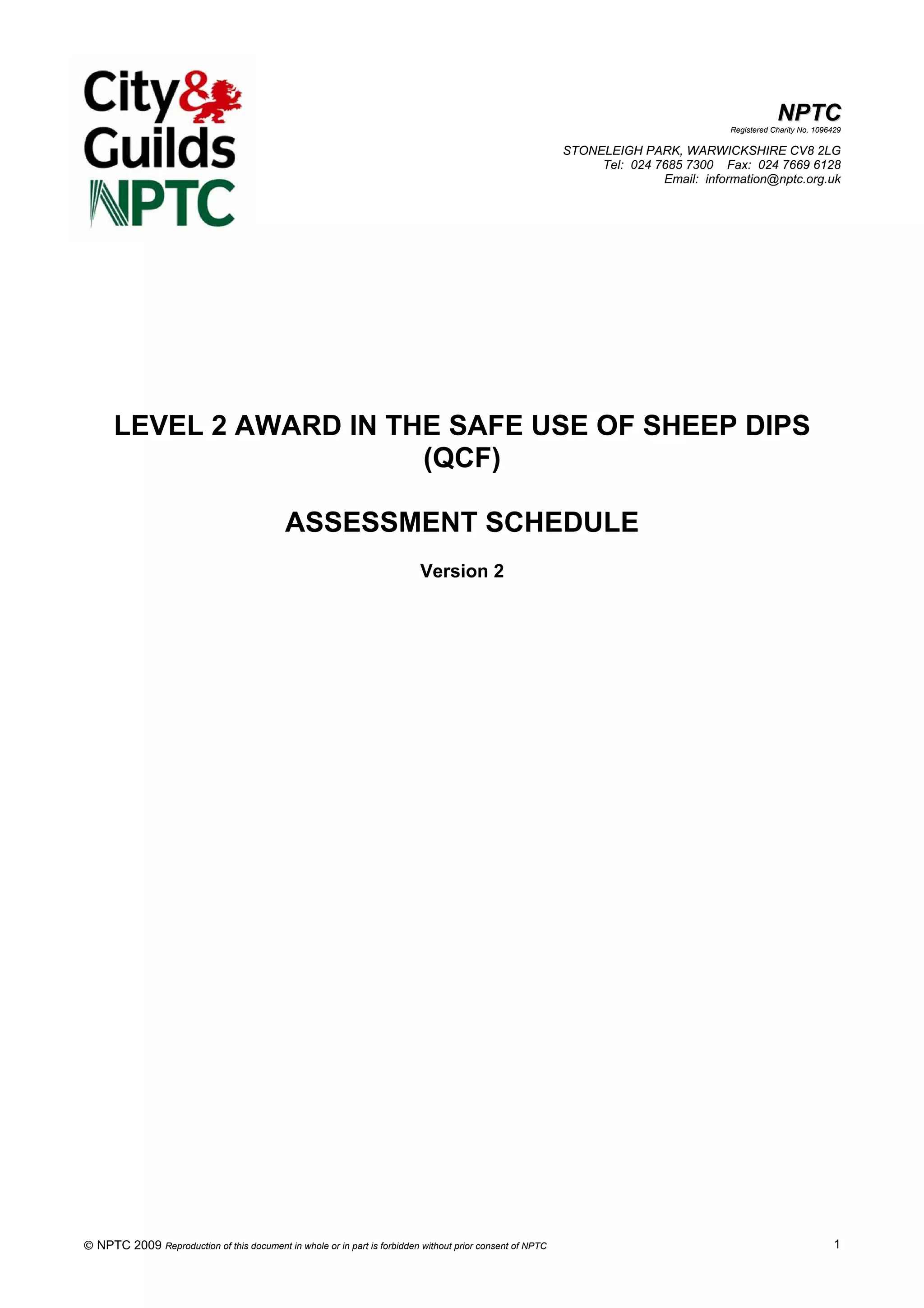 sheep_dip_assessment_schedule_nov09 | PDF