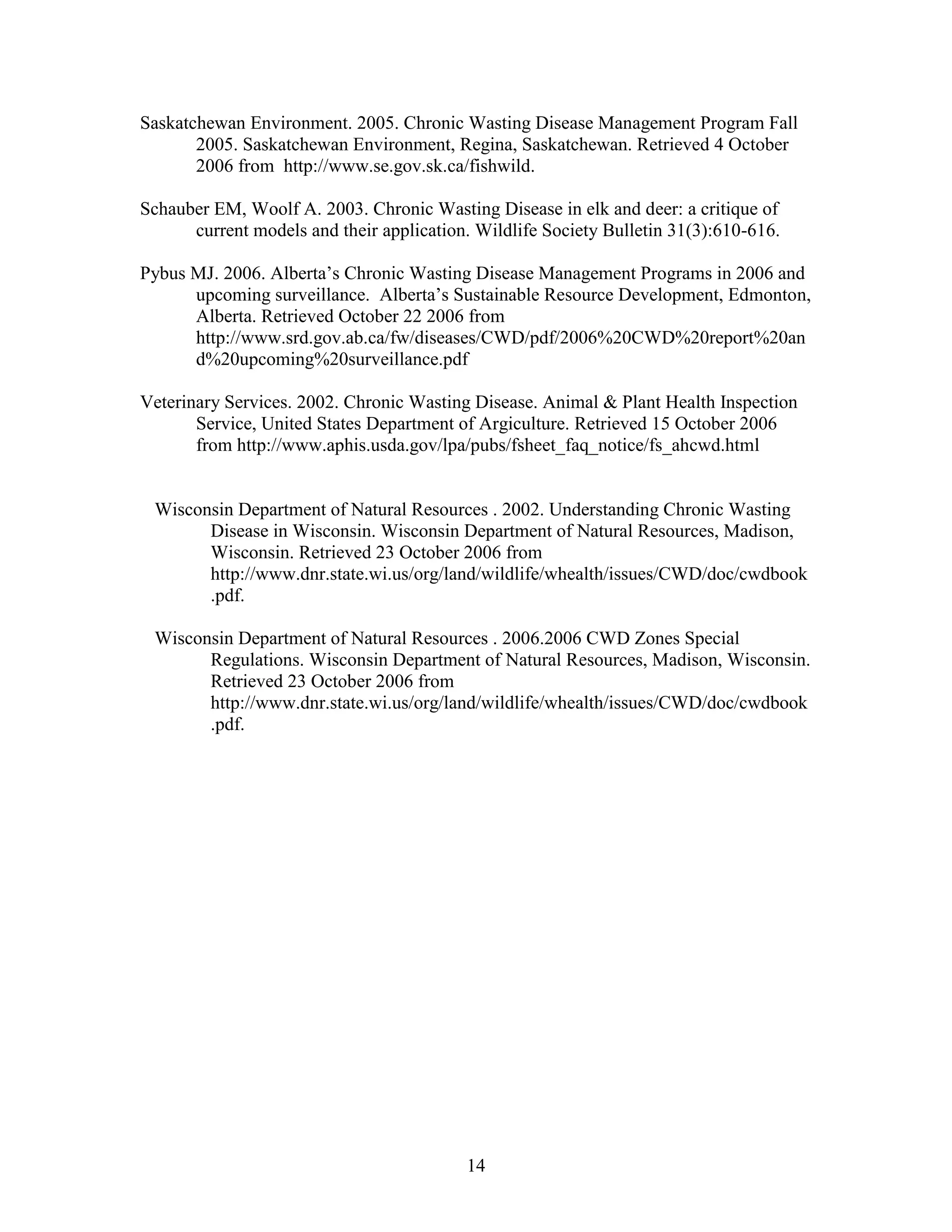 Chronic Wasting Disease paper circa 2006 | PDF