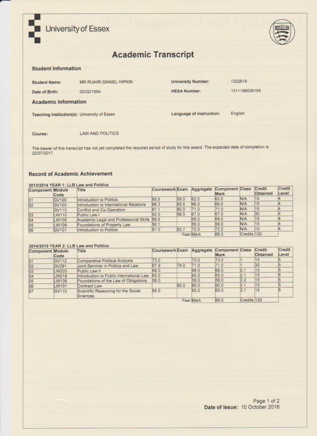 Interim transcript | PDF