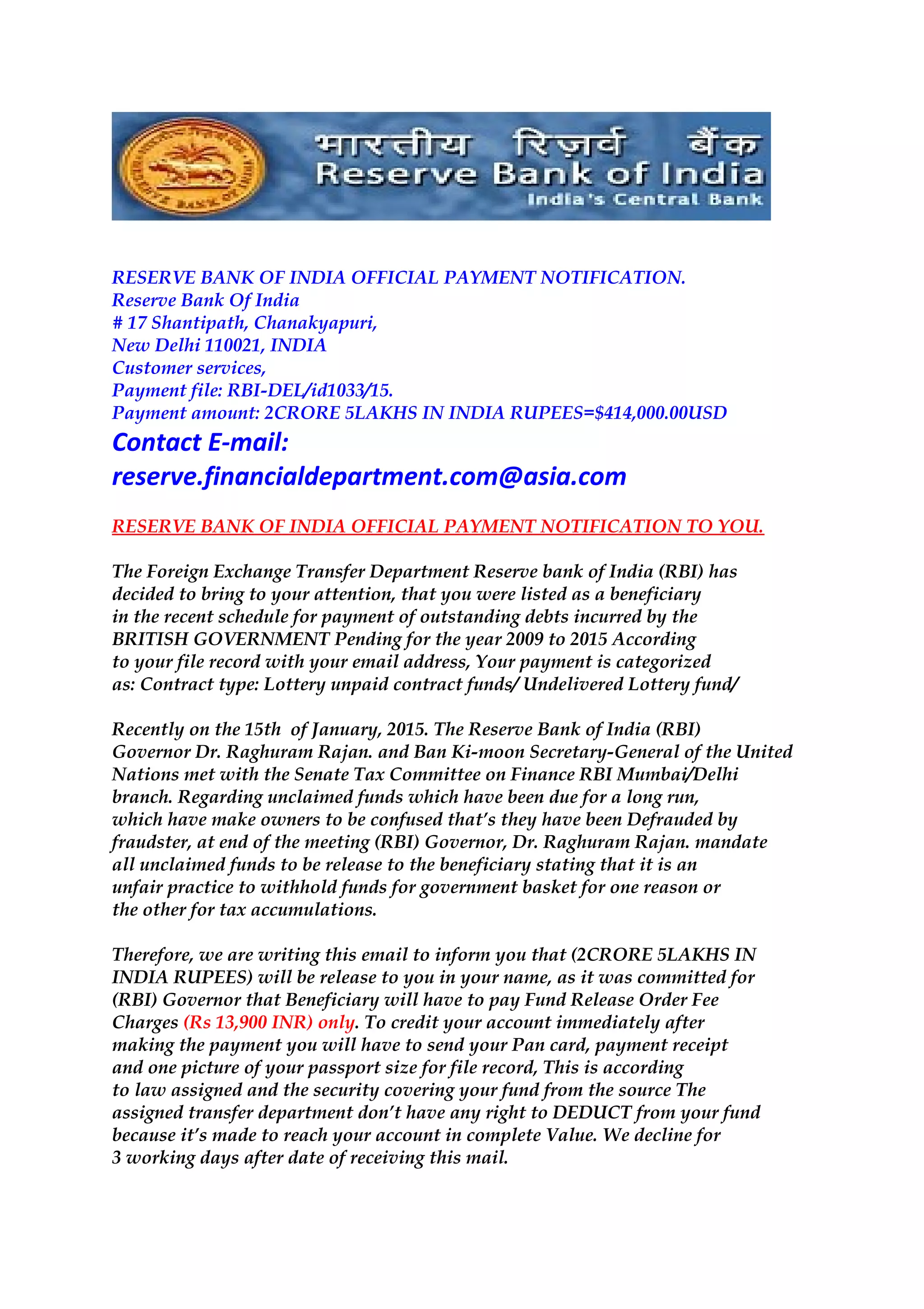 RESERVE_BANK_OF_INDIA_RBI_PAYMENT_NOTIFICATION (2) | DOC | Credit Cards ...