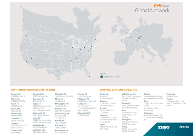 Zayo UK - Global Network Map | PDF