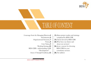 BDS Center for Development Research Company Profile | PPT