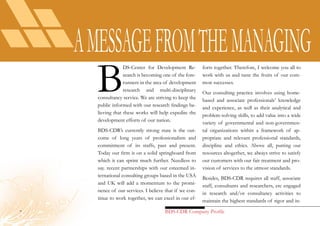 BDS Center for Development Research Company Profile | PPT