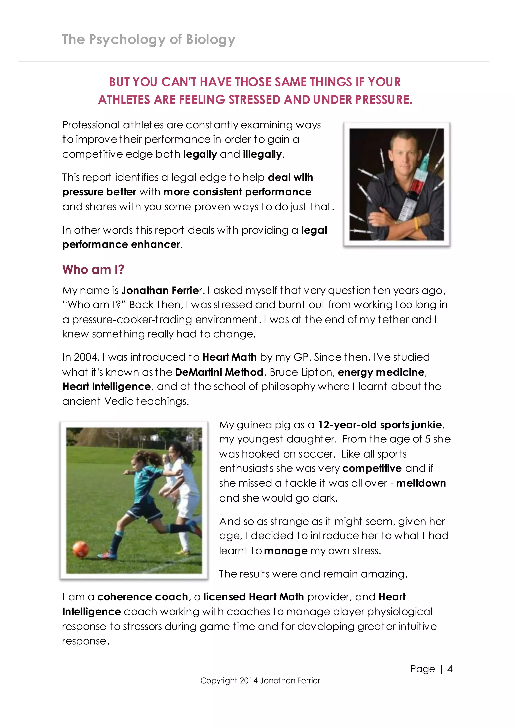 The Psychology Of Biology in Sport | PDF