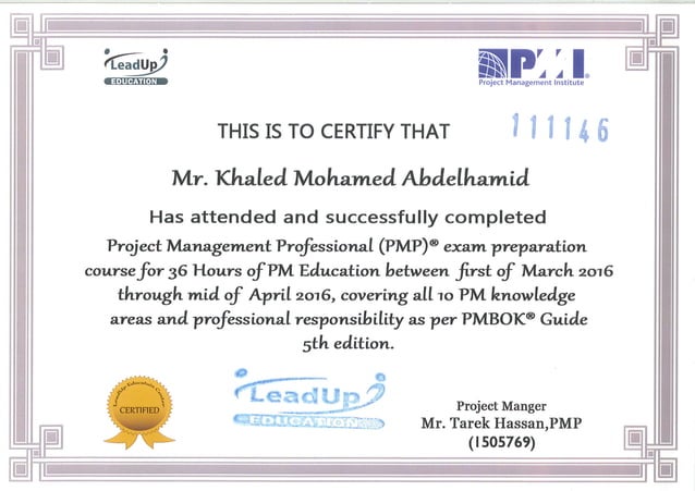 PMP leadup | PDF