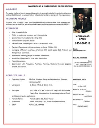 Saqib CV | DOC