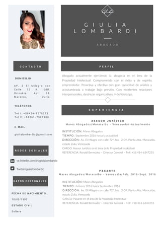 Curriculum Giulia | PDF