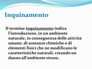 L’inquinamento delle acque dolci | PPTX