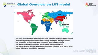 Modelling 100% Renewable Energy Highlighting some sector coupling ...