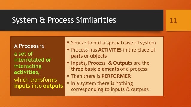 3 Basic + 3 Special Elements of Process