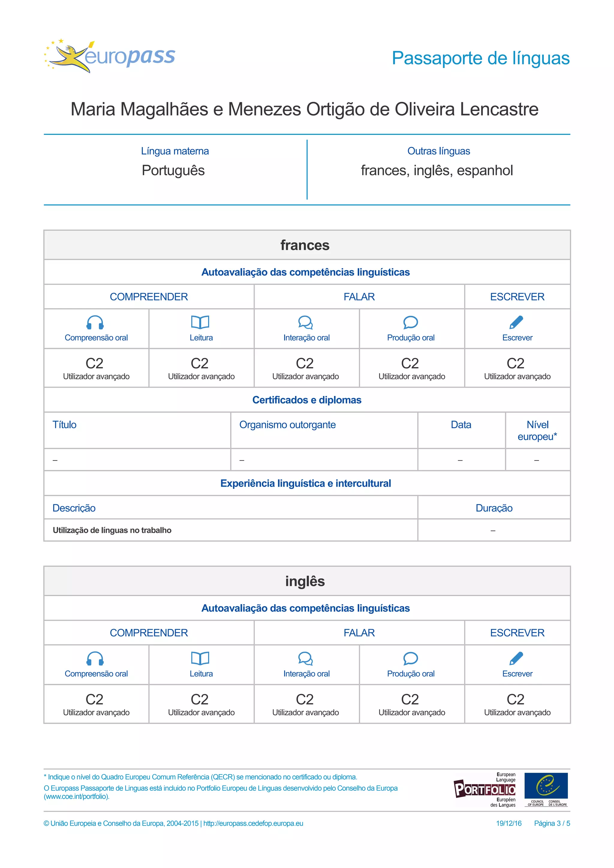CV Maria Lencastre | PDF