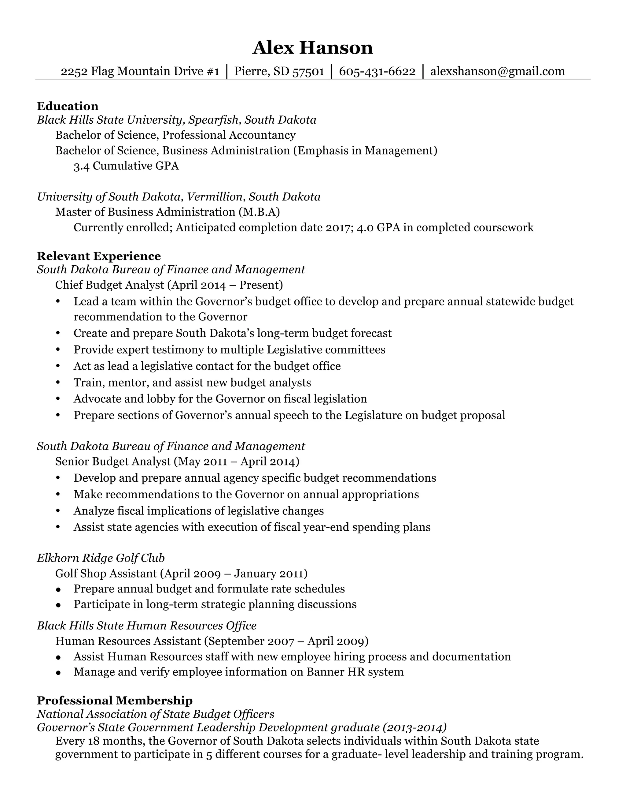 Alex Hanson - Resume | PDF