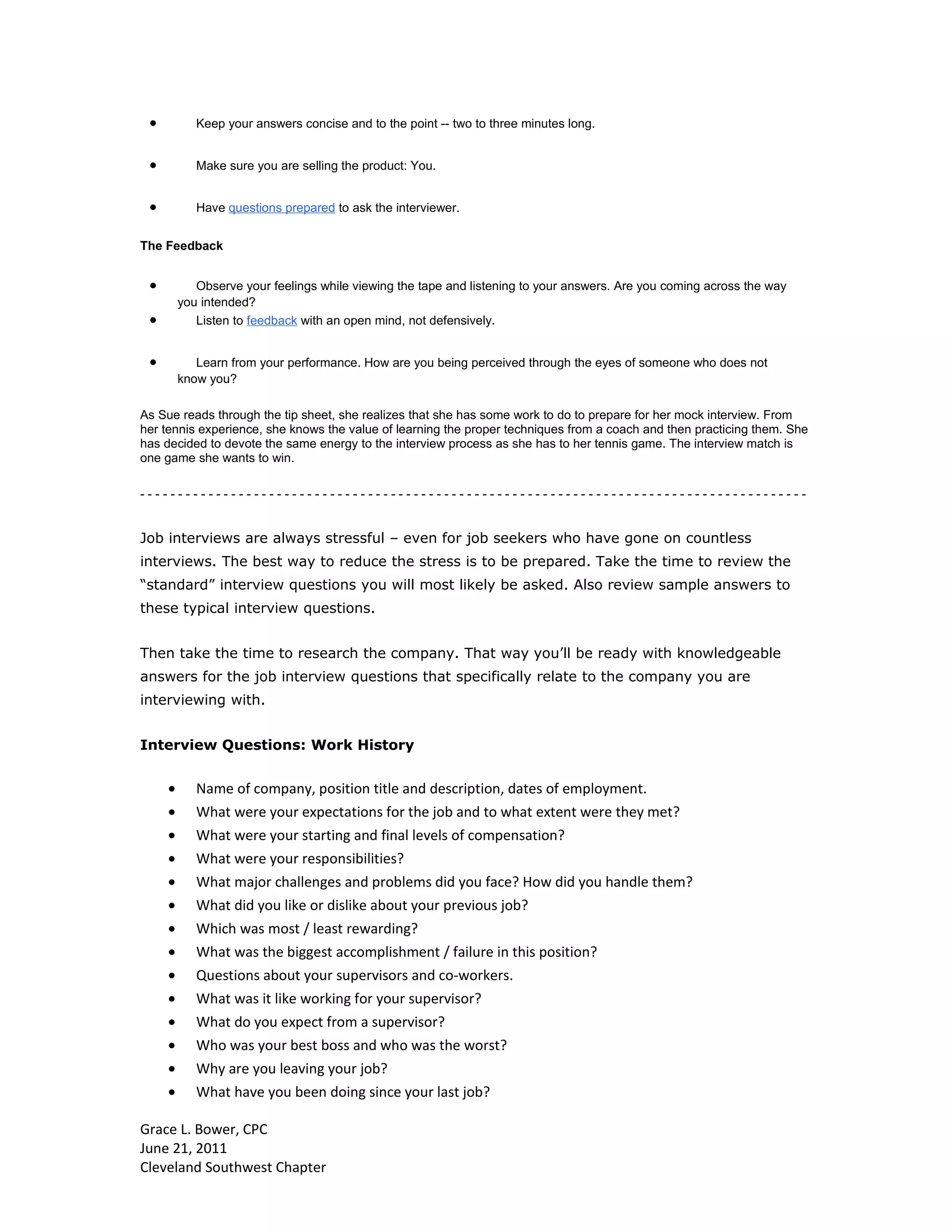 Resumes, Interviews and Workplace Etiquette | DOC