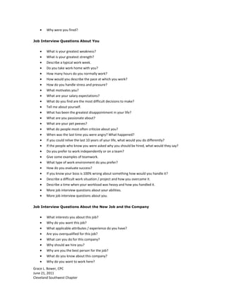 Resumes, Interviews and Workplace Etiquette | DOC