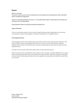 Resumes, Interviews and Workplace Etiquette | DOC