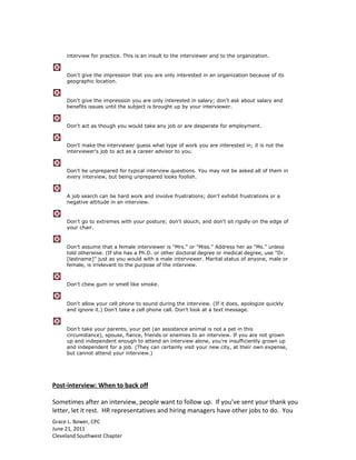 Resumes, Interviews and Workplace Etiquette | PDF