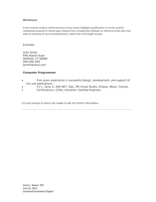 Resumes, Interviews and Workplace Etiquette | DOC