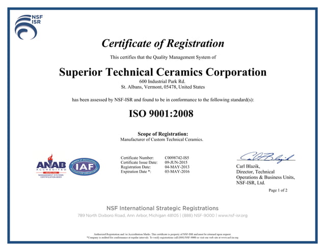 STC ISO9001-2008 Cert Jun15-09 | PPT