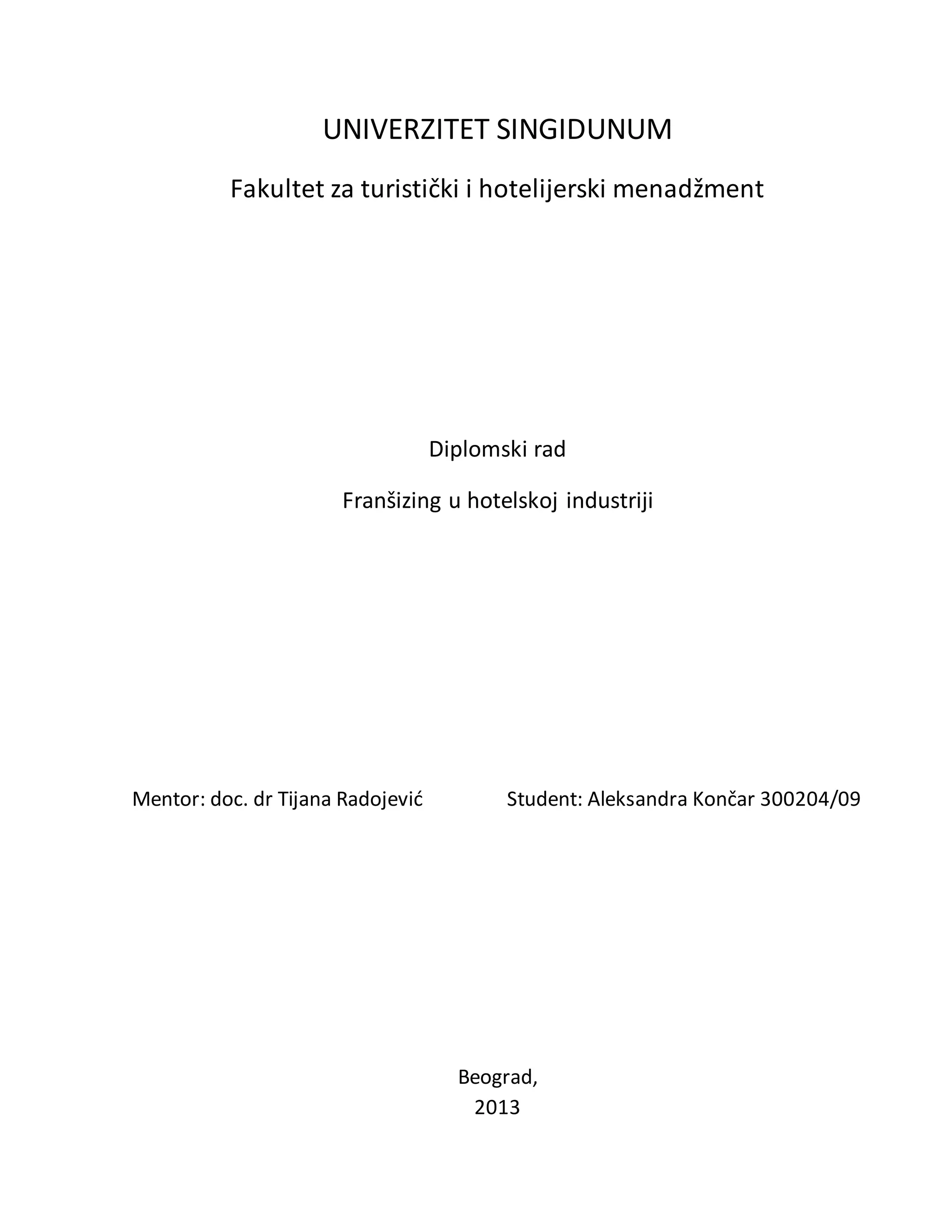 Diplomski rad Aleksandra Končar (2) | PDF