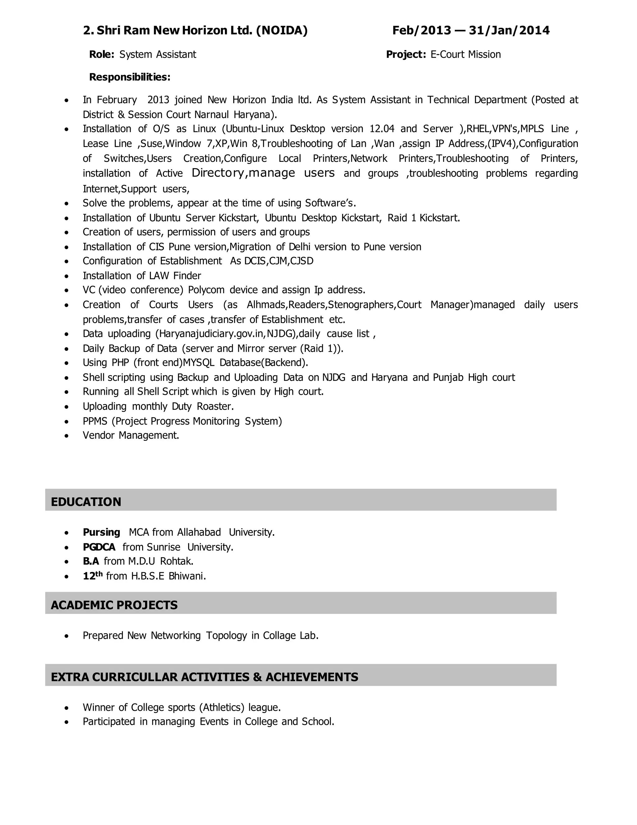 satish new cv | DOCX