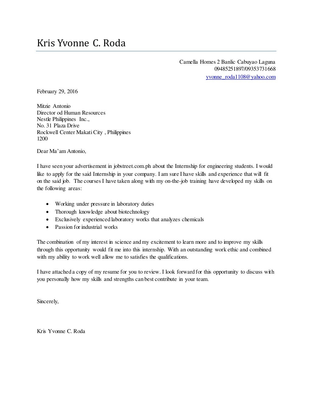 Cover Letter cover-letter