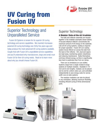 The Fusion UV Curing Difference | PDF