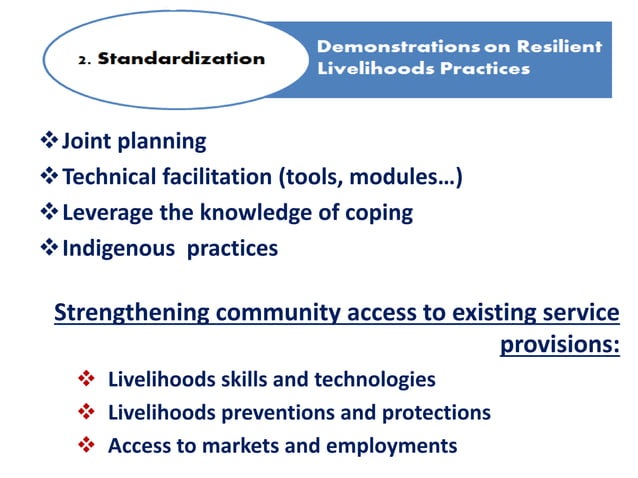 Resilient Livelihoods Pres_Caritas | PPT