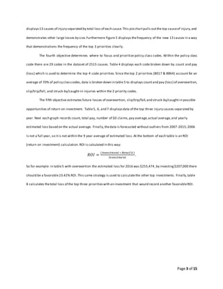 Loss Run Data Analysis-Executive Summary for Todd Loushine Safety 483 ...