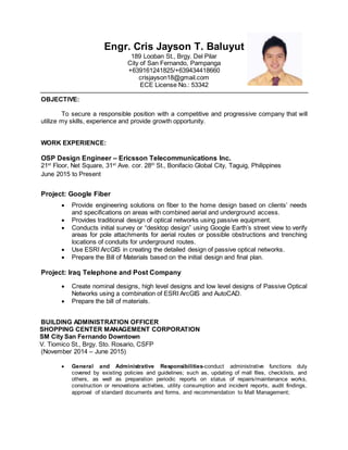 Cris Jayson Baluyut CV | DOCX