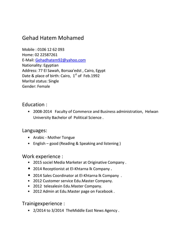 Gehad-Hatem-Mohamed | PDF | Business | Business and Finance