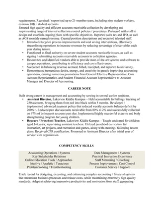 Cain, Deborah - Adjunct Resume | DOC