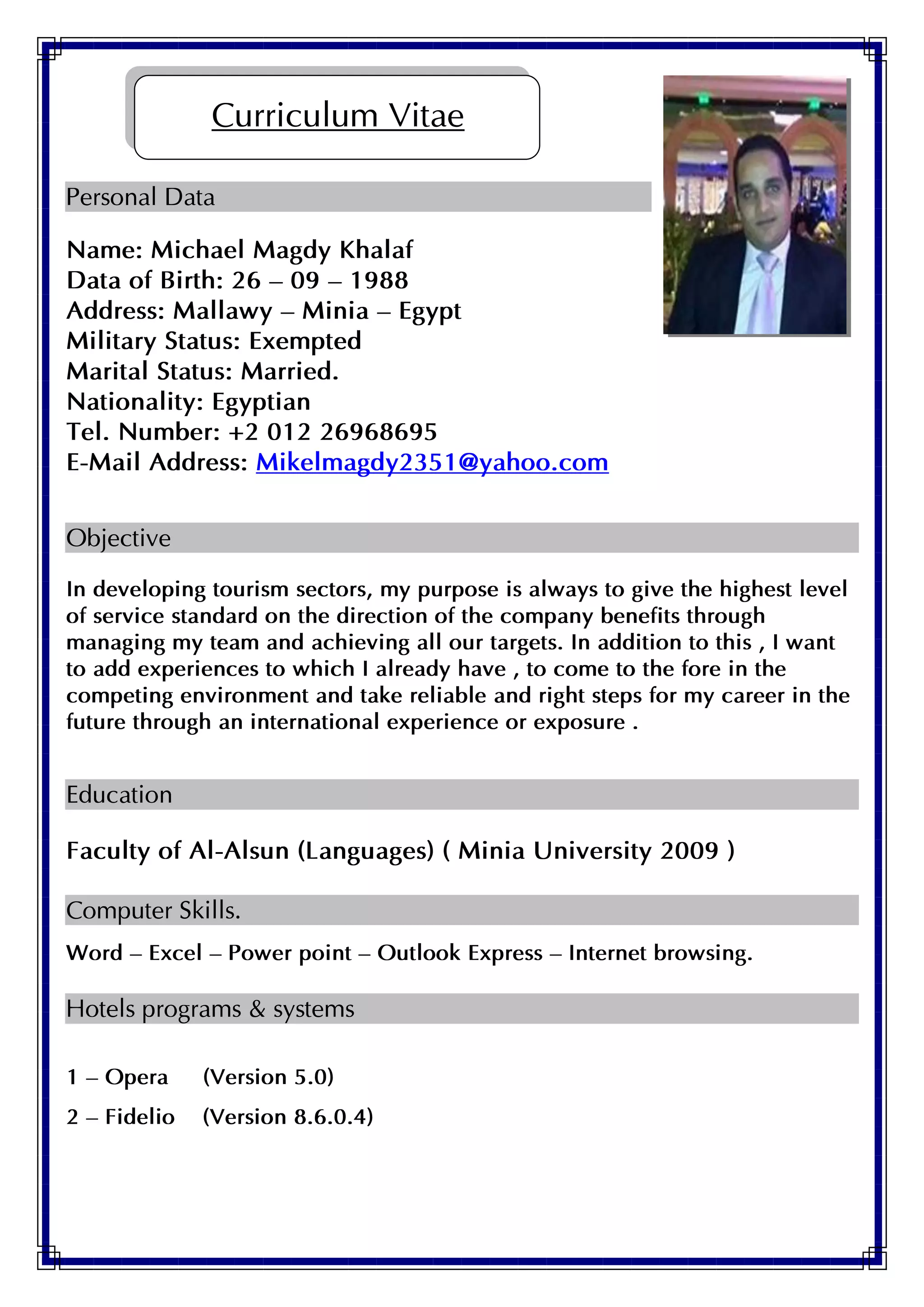 Michael CV (1) | PDF