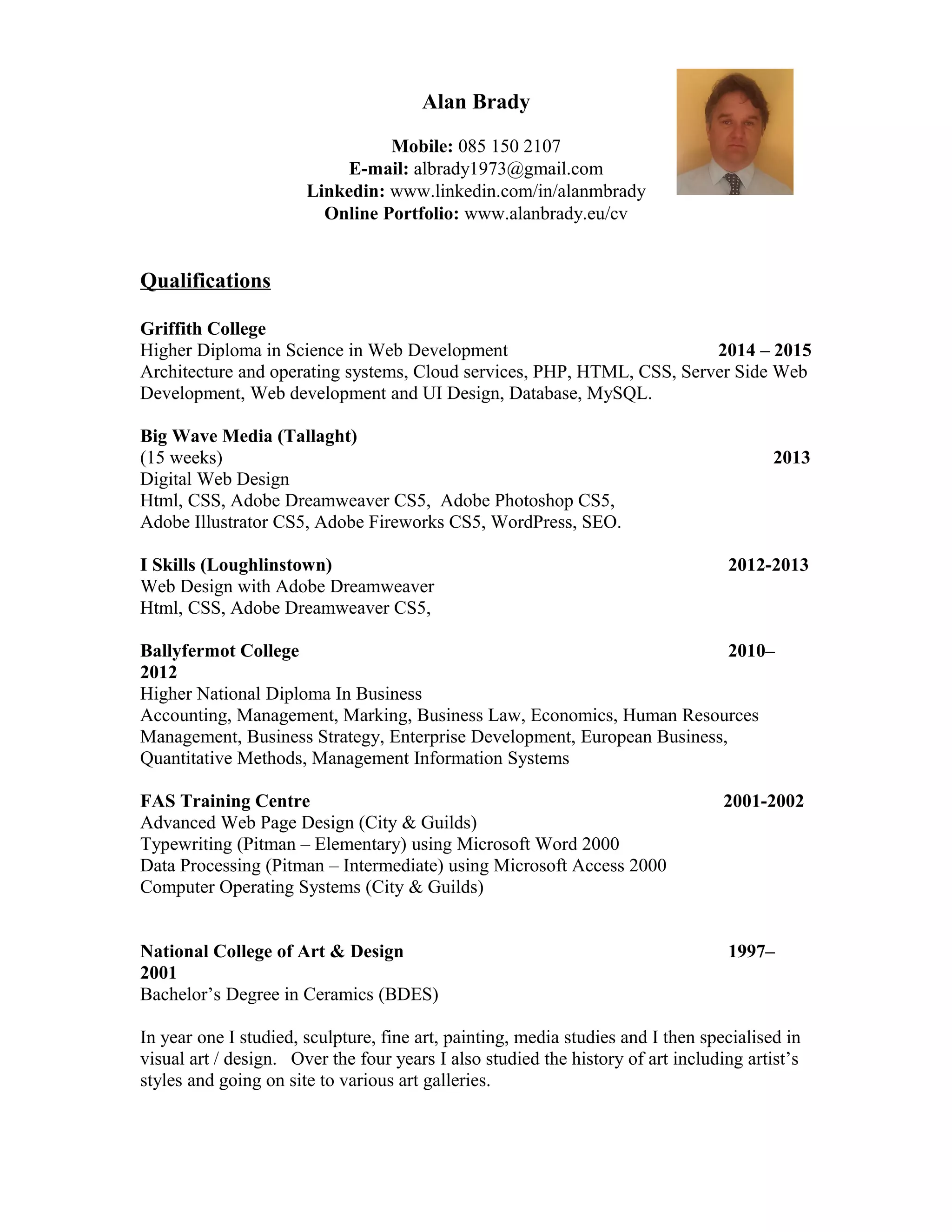 CV Alan Brady 2015 | DOC