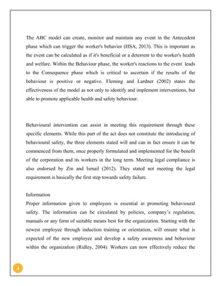 Behavioural Safety Interventions | PDF