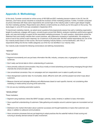 Forrrester Report: Marketing Maturity in the Age of the Customer | PDF
