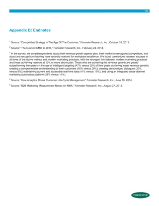 Forrrester Report: Marketing Maturity in the Age of the Customer | PDF