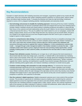 Forrrester Report: Marketing Maturity in the Age of the Customer | PDF